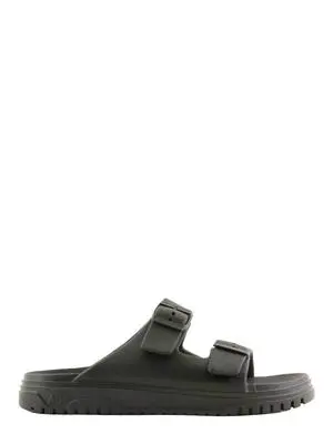 Armani Exchange Double-strap Sandals - Black