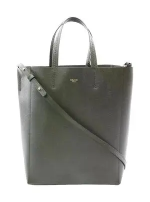 Celine 2015-2026 Small Grained Calfskin Vertical Cabas Satchel - Brown