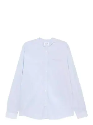 DONDUP Band-collar Chest-pocket Shirt - Blue