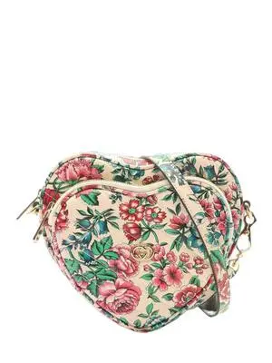 Gucci 2000s Gg Marmont Floral Shoulder Bag - Neutrals