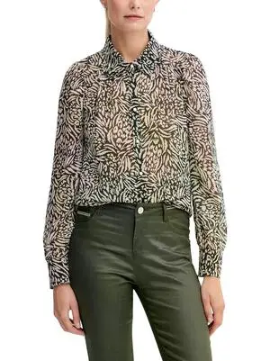 MORGAN Capital Printed Shirt - Black