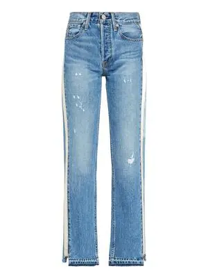 NOEND Remastered Upcycled Crop Straight Jeans