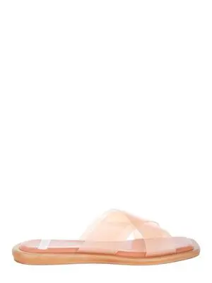 RAG & CO Kimama Criss Cross Strap Slip Ons In By - Pink