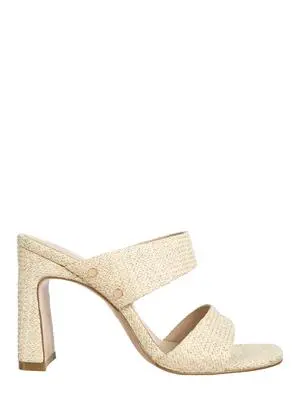 RAG & CO Neutrals Alodia Slim Block Heel Sandals In Natural By - Black