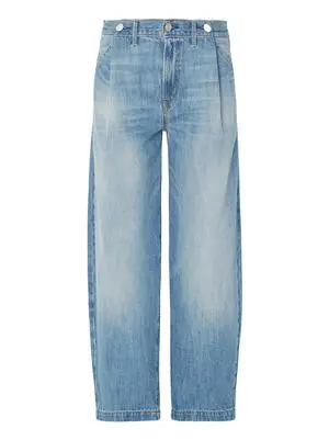 NOEND Adeline Cropped Barrel In Fargo - Blue
