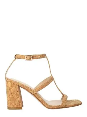 RAG & CO Neutrals Mirabella Open Square Toe Block Heel Sandals In Natural By - Black