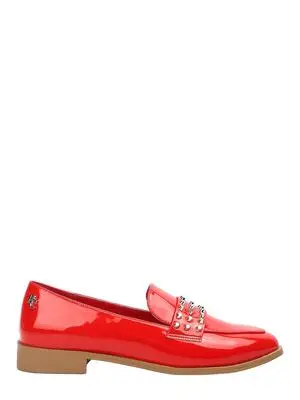 RAG & CO Meanbabe Semicasual Stud Detail Patent Loafers In By - Red