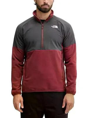 The North Face Glacier Heavyweight Grid-patterned Sweatshirt - Red