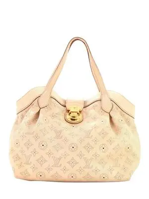 LOUIS VUITTON Cirrus Handbag Mahina Leather Pm Tote Bag - Neutrals