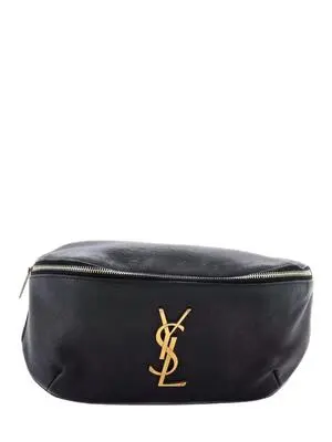 Saint Laurent Classic Monogram Leather Belt Bag - Black