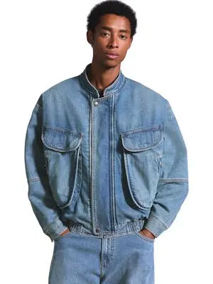 LEVI'S Denim Bomber Jacket - Blue