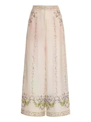 Agua Bendita Tota Anhelo Floral-print Palazzo Pants - Neutrals