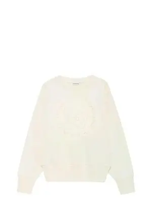 ANINE BING Harry Shrunken Signet Sweatshirt Neutrals