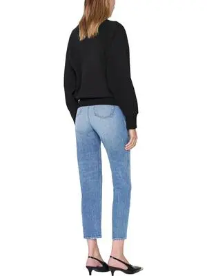 ANINE BING Harry Shrunken Signet Sweatshirt Black