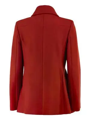 FAY Hook-and-eye Fastening Single-breasted Coat - Red