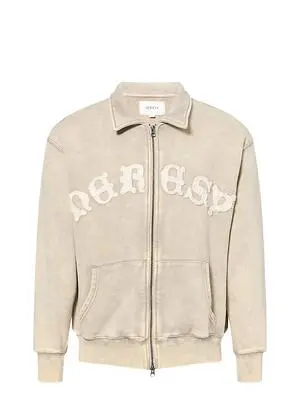 HERESY Celtic Logo-embroidered Cotton Hoodie - Fog