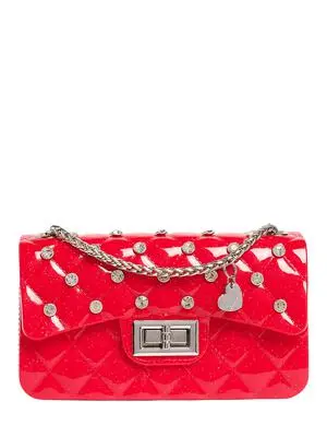 Monnalisa Embellished Shoulder Bag - Red
