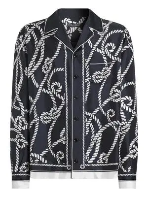 Dolce & Gabbana Marina-print Silk Twill Shirt Shirts - Multicolor