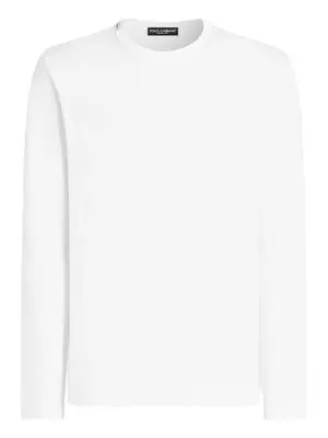 Dolce & Gabbana Jersey T-shirt Collection White Cotton - Black