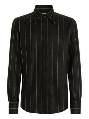 Dolce & Gabbana Pinstriped Flannel Shirt Shirts - Multicolor