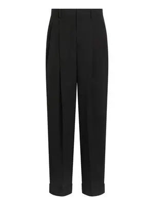 Dolce & Gabbana Wool Gabardine Trousers Pants And Shorts Wool - Black