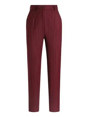 Dolce & Gabbana Pinstripe Wool Trousers Pants And Shorts - Multicolor