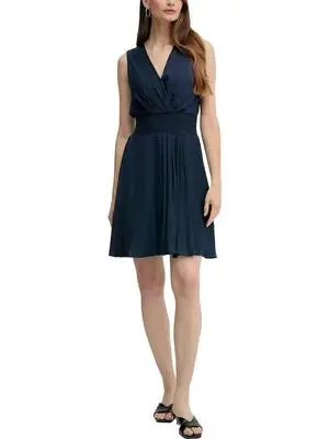 MORGAN V-neck Mini Dress - Blue