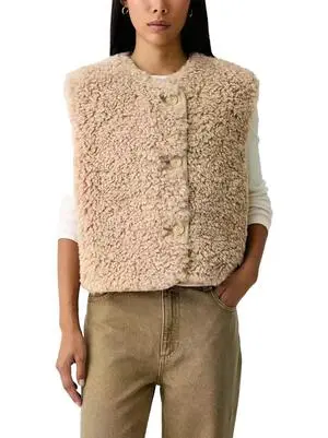 Marc O'polo Bouclé-texture Gilet - Neutrals