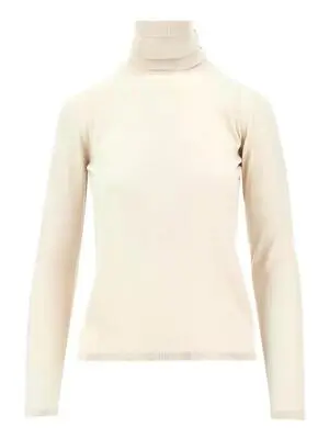 Max Mara Roll-neck Virgin Wool Sweater Neutrals
