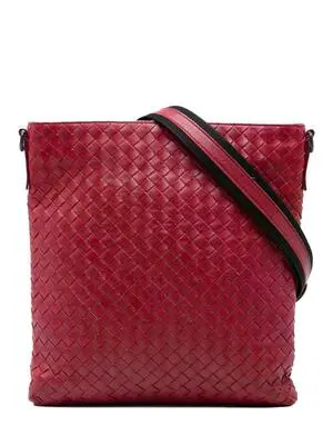 Bottega Veneta 2012-2026 Nappa Intrecciato Vn Crossbody Bag - Red