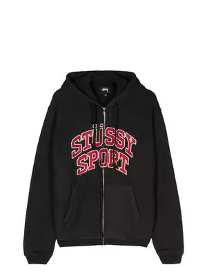StÜssy Sport Zip-up Hoodie - Black