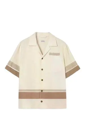 Burberry Oversized Fit Linen Shirt - Neutrals