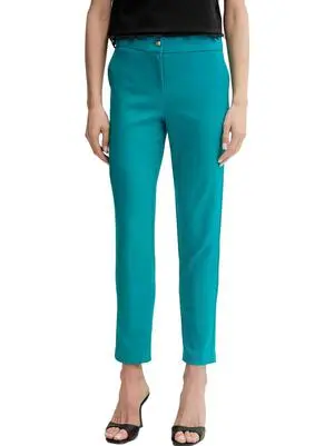 MORGAN Button-fastening Cropped Trousers - Blue