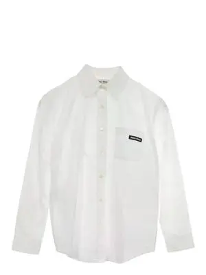 MIU MIU 2010s Logo-patch Pocket Shirt