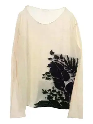 Saint Laurent 2010s Botanical-print Sweater - Neutrals