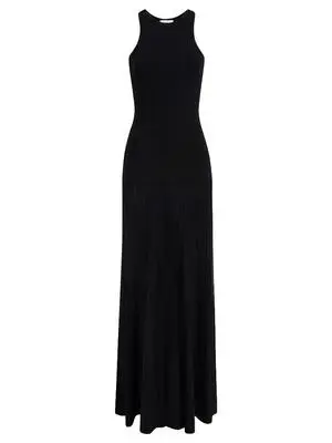 CAYET Elle Ribbed-knit Maxi Dress - Black
