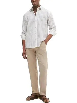 LINDBERGH Drawstring-waistband Straight-leg Trousers - Neutrals