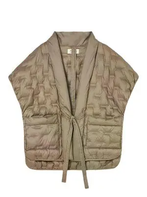 PSOPHIA Quilted Tie-fastening Gilet