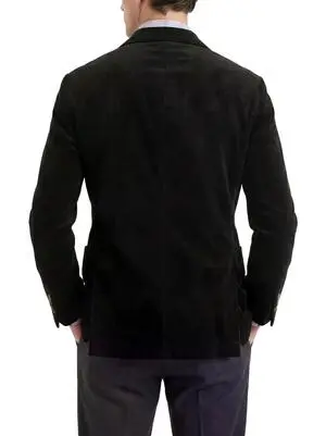 Brunello Cucinelli Double-breasted Corduroy Blazer - Black