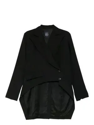 LIMI FEU Wool Gabardine Long Jacket - Black