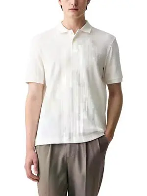 Marc O'polo Ribbed-knit Short-sleeve Polo Shirt - White