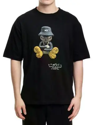 DOMREBEL New Yorker Teddy Bear-print T-shirt - Black