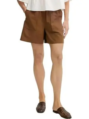Marc O'polo Drawstring Patch-pocket Shorts - Brown