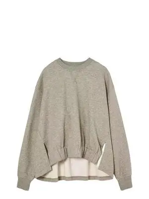 PSOPHIA Stepped-hem Sweatshirt - Neutrals