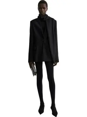 TOTÊME Scarf Lapel Blazer Black