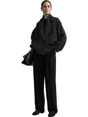 TOTÊME Shawl-lapel Cardigan Black/white