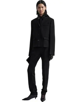 TOTEME Short Stretch Wool Blazer - Black