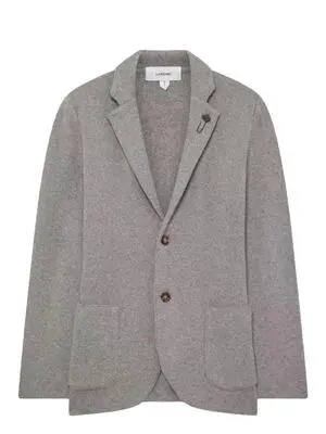 LARDINI Single-breasted Knitted Blazer - Grey