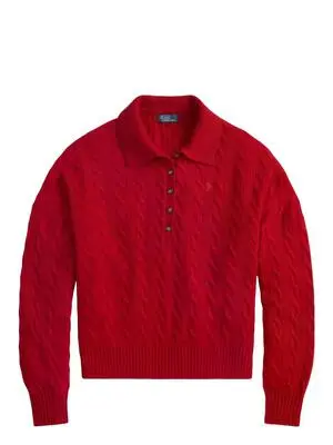 Polo Ralph Lauren Cable-knit Polo Sweater Red
