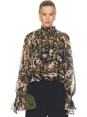 AMUR Kellen Chiffon Top In . Also - Multi